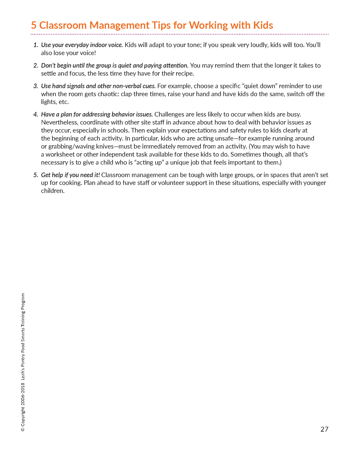 Food Smarts Kids Instructor Guide - Leah's Pantry