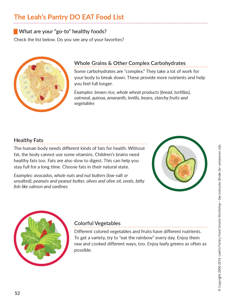 Food Smarts Adult Workbook – Leah's Pantry