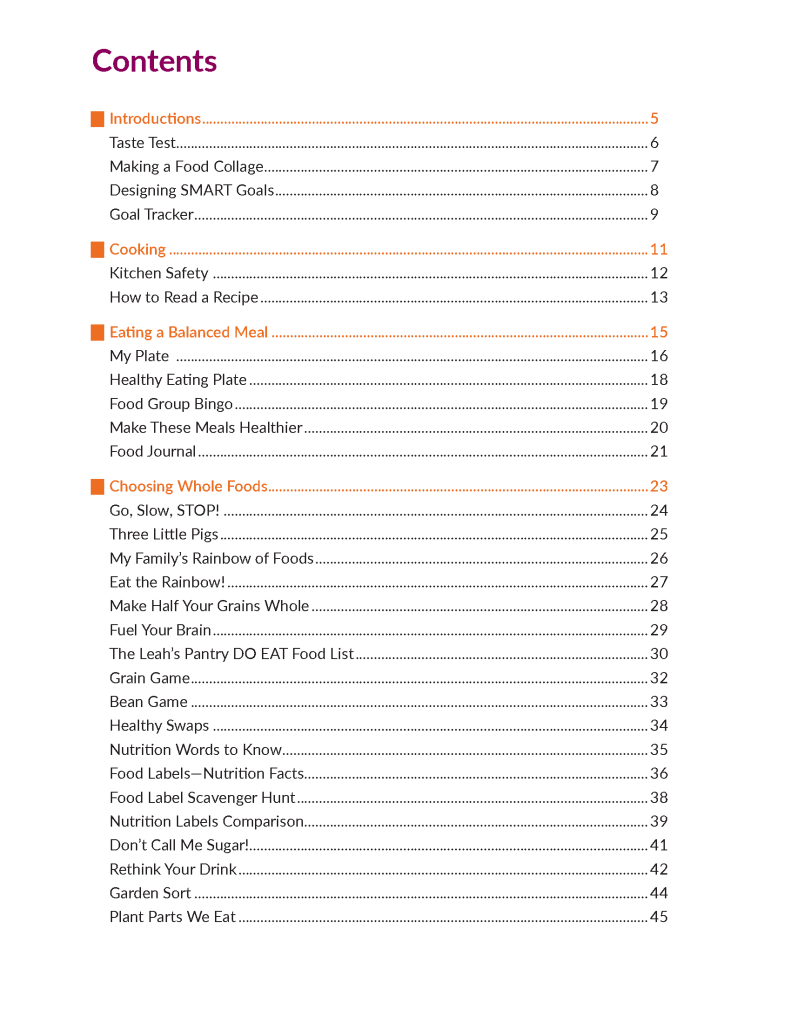 Food Smarts Kids Workbook – Leah's Pantry